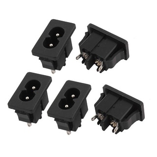 AC 250V 5A 2 Pin Inlet IEC 320 C8 Male Plug Power Socket Connector 5 ...