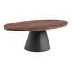 Furniture of America Dravo Modern Brown and Black Oval Coffee Table ...