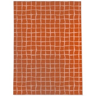 GRID IRON TERRACOTTA Area Rug By Kavka Designs - Bed Bath & Beyond ...