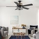 Silver Orchid 5 Blade Glass Caged Ceiling Fan, Oil Rubbed Bronze - 52"L ...