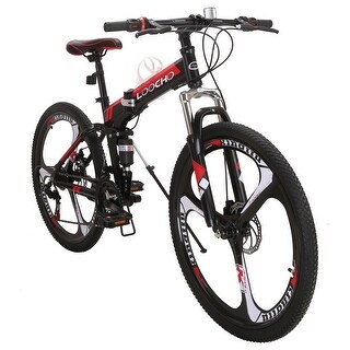 COZAYH 21 Speed Foldable Mountain Bike MTB 26 Inches 3-Spoke Wheel Dual ...