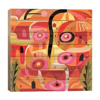 Orange Silverlake Print On Wood by Charles Harker - Multi-Color - Bed ...