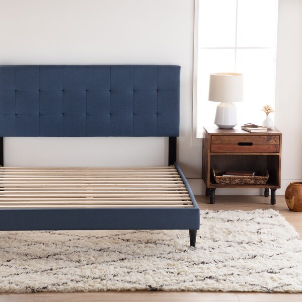 Copper Grove Ayrum Upholstered Bed Frame with Square Tufted Headboard Bed Bath Beyond 29821596