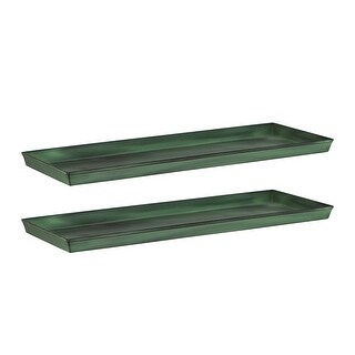 Achla Designs 22 ⅜" Medium Green Flower Box Tray, Galvanized Steel ...