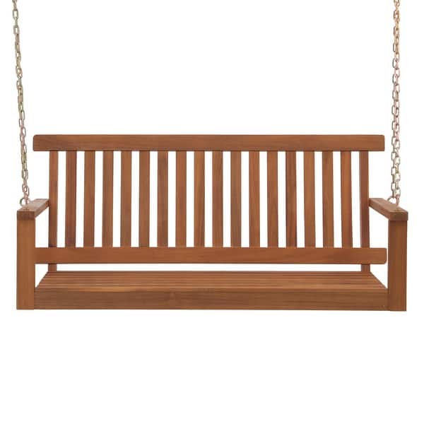 Porch Wood Swing Bench for 2 Person - On Sale - Bed Bath & Beyond ...