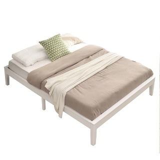Better Home Stella Solid Pine Wood Twin Platform Bed Frame - Black ...