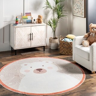 Nuloom Lenny SpinClean Polal Bear Machine Washable Area Rug - Bed Bath ...