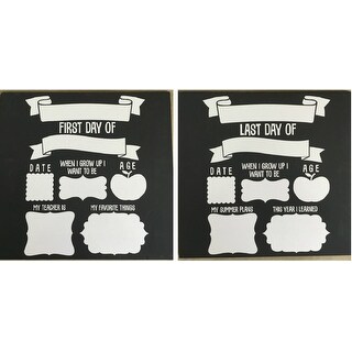 First and Last Day of School Dry Erase Chalkboard Photo Op Double Sided ...