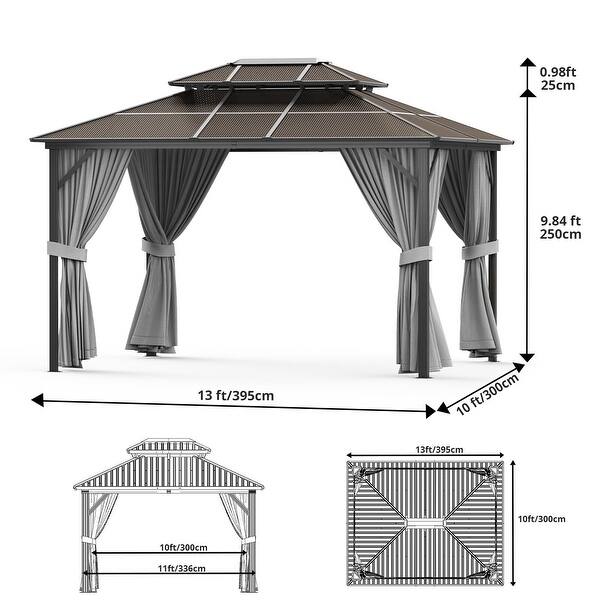 Outdoor Patio Gazebo Canopy Tent - 13x10ft - Bed Bath & Beyond - 40613538