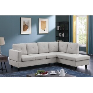 Linen Sectional Sofa for Relaxing and Entertaining - Bed Bath & Beyond - 42703515