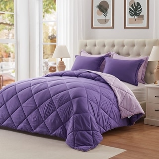Down Alternative Solid Comforter Set Queen,Lightweight Comforter Set ...
