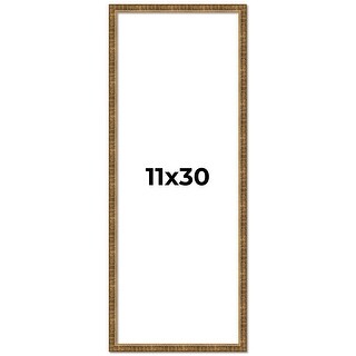11x30 Frame Gold Kingsley Distressed Solid Wood Picture Frame Width ...