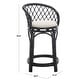 SAFAVIEH Yuta 24-inch Rattan Counter Stool with Cushion - 21" W x 21" D ...