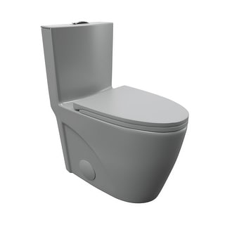 ADA Height One piece dual flush elongated 12'' rough in toilet (Seat ...