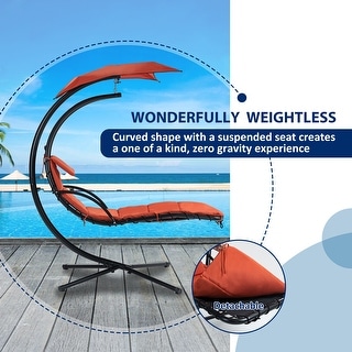Hangingg Chaise Canopy Swing Chair Hammock Lounge Chair Floating Chaise ...