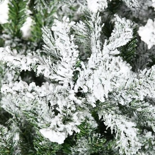 9ft Snow-Covered Artificial Christmas Tree for Festive Holiday D茅cor ...
