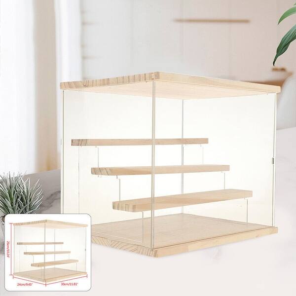 Clear Acrylic Countertop Display Case with Dustproof Stand - Bed Bath ...