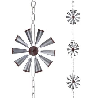 Rain Chain - Windmill - 5.5"x2.5"x100.5" - Bed Bath & Beyond - 39056234