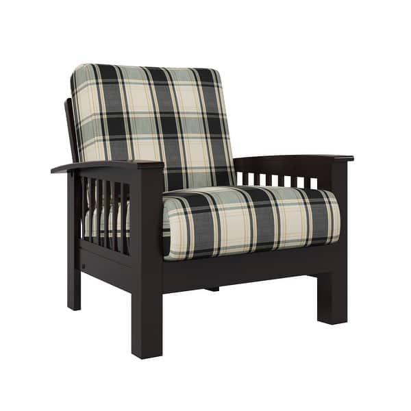 The Gray Barn Mercy Brown/ Black Plaid Mission-style Arm Chair with ...