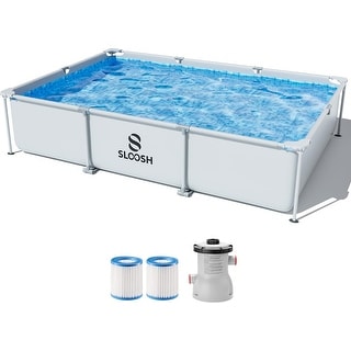 Rectangular Above Ground Pool - Outdoor Frame Above Ground Swimming ...