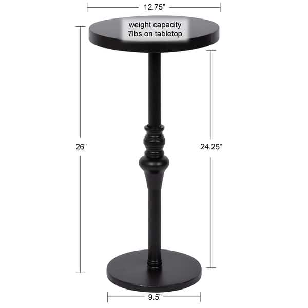 Kate and Laurel Stratton Rustic Pedestal Table - 12x12x26 - Bed Bath ...