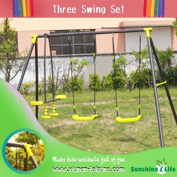 Triple Children Mental Safe Swing Set - Bed Bath & Beyond - 37962000
