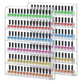 2 Pack Nail Polish Wall Racks 20 * 24 Inch Hold Up to 240 Bottles,Clear ...