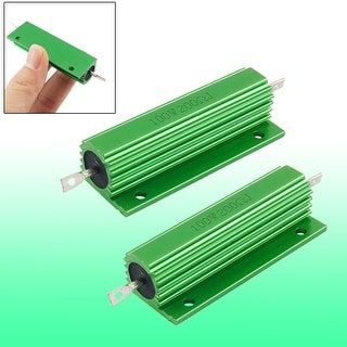 100W 200 Ohm Green Aluminum Housed Wirewound Resistors 2 Pcs - Bed Bath ...