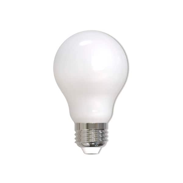 Bulbrite LED Filament Pack of (4) 14 Watt Dimmable A19 Light Bulb with Milky Glass Finish and ...