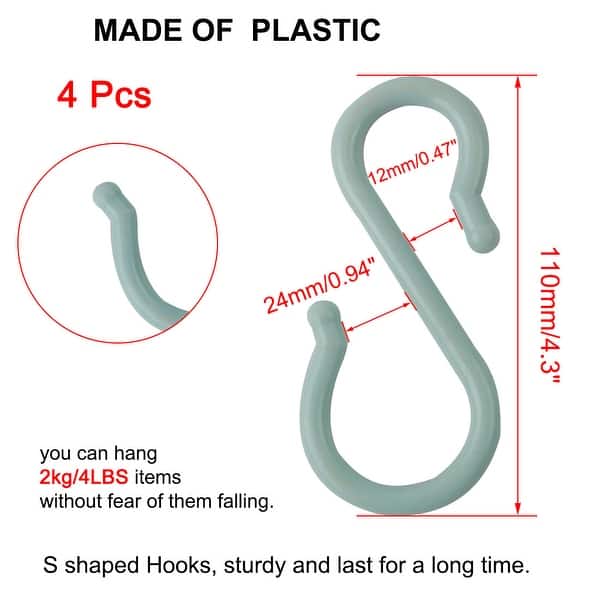 Plastic S-hook Hanging Hook Set - Bed Bath & Beyond - 29350348