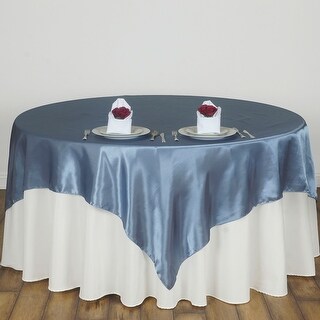 15 Satin Table Overlays Wedding Party Toppers 60" x 60" Periwinkle ...