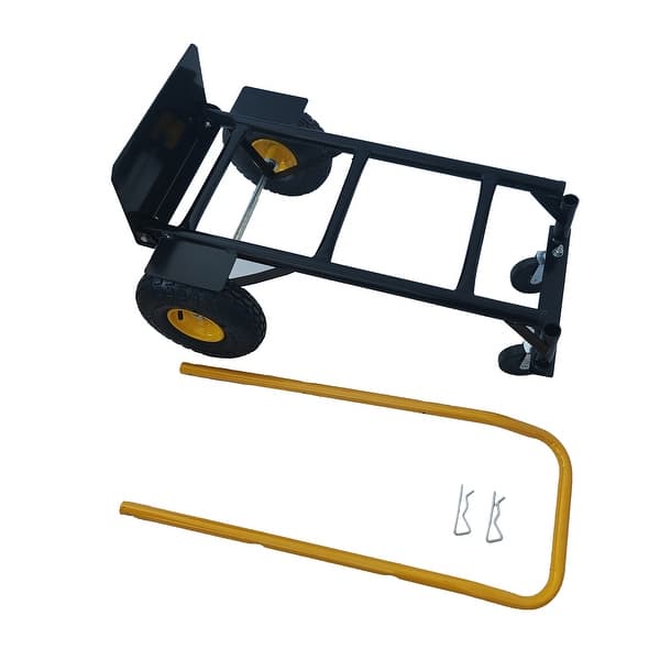 Hand Truck Dual Purpose 2 Wheel Dolly Cart and 4 Wheel Push Cart with ...