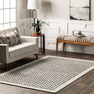 Brooklyn Rug Co Enida Casual Farmhouse Wool Blend Area Rug - On Sale ...