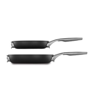 Calphalon Premier Space-Saving Hard-Anodized Nonstick Frying Pan Set, 8 ...