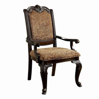 Classic Style Transitional Arm Chair, Cherry Brown - Bed Bath & Beyond ...