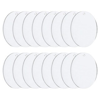 16pcs Acrylic Circles Round Clear Plastic Sheet Disk Blank 2mm Thick ...