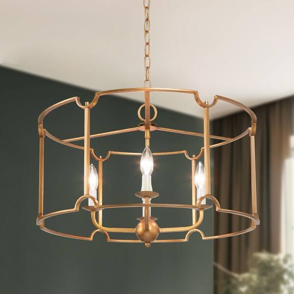 Alisar Mid-century Modern Drum Chandelier Farmhouse Large Lantern ...