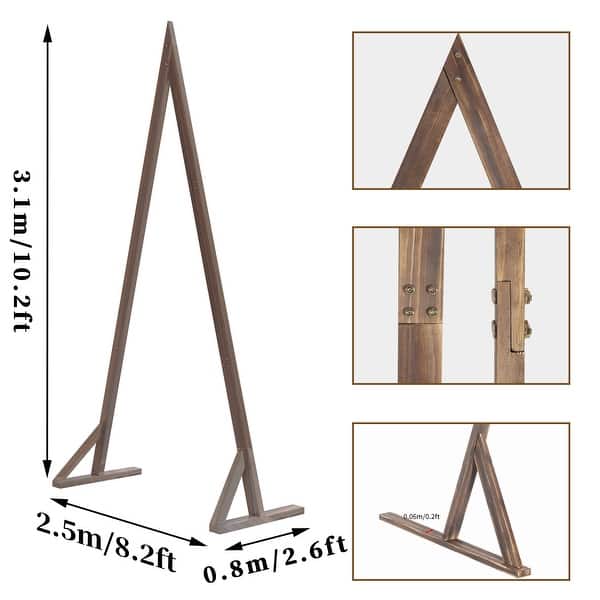 Wooden Rustic Triangle Backdrop Wedding Arch Stand Arbor Frame for ...