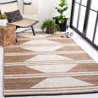 SAFAVIEH Handmade Natural Fiber Suad Jute & Wool Rug - On Sale - Bed ...