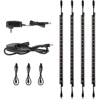 LED Safe Lighting Kit, 12" Linkable Light Bars, 4Pcs - Bed Bath ...