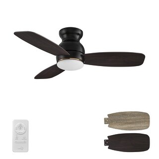 CARRO Reed 44" 3-Blade Indoor Ceiling Fan with LED light and Remote ...