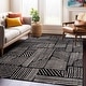 World Rug Gallery Contemporary Boho Stripes Black Area Rug - Bed Bath ...