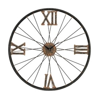 Sterling Industries 129-1088 Spokes Analog Wall Clock - Rust - Bed Bath ...