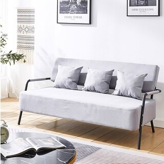 Couch Sofa, 3 People Fabric 61 Inch 3 Seats with Pillow Simplicity ...