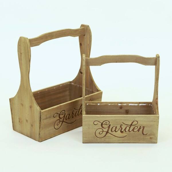 Tool Box Shaped Brown 'Garden' Crates (Set Of 2) - Bed Bath & Beyond ...