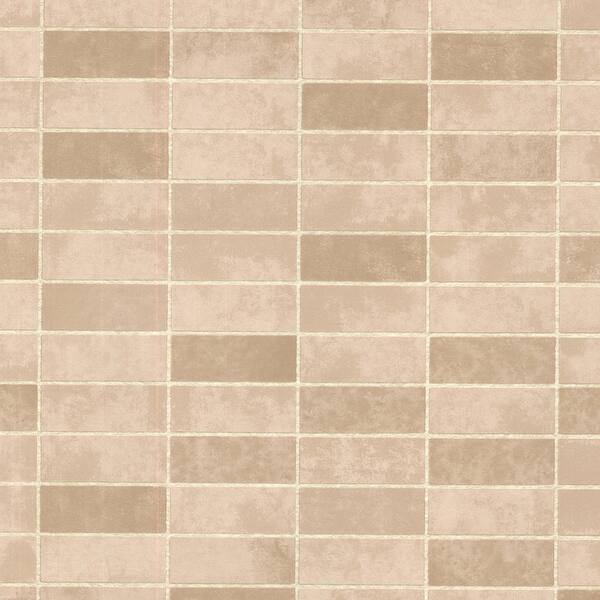 Hunter Sand Rectangle Tile Wallpaper - 20.5in x 396in x 0.025in - Bed ...