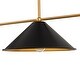 3-Light Mid-Century Modern Black/White Linear Cone Large Chandelier for ...