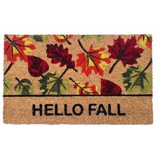 Natural Printed - Hello Fall doormat - 18" X 30" - Bed Bath & Beyond ...