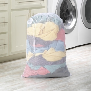 Whitmor Mesh Laundry Bag with ID Tag - White - Bed Bath & Beyond - 40546327