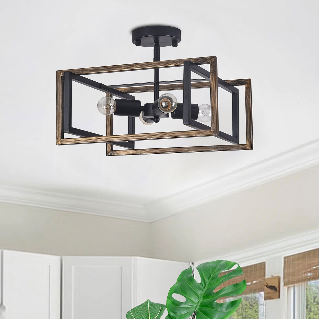 Farmhouse Semi-Flush Mount Ceiling Lights - Bed Bath & Beyond